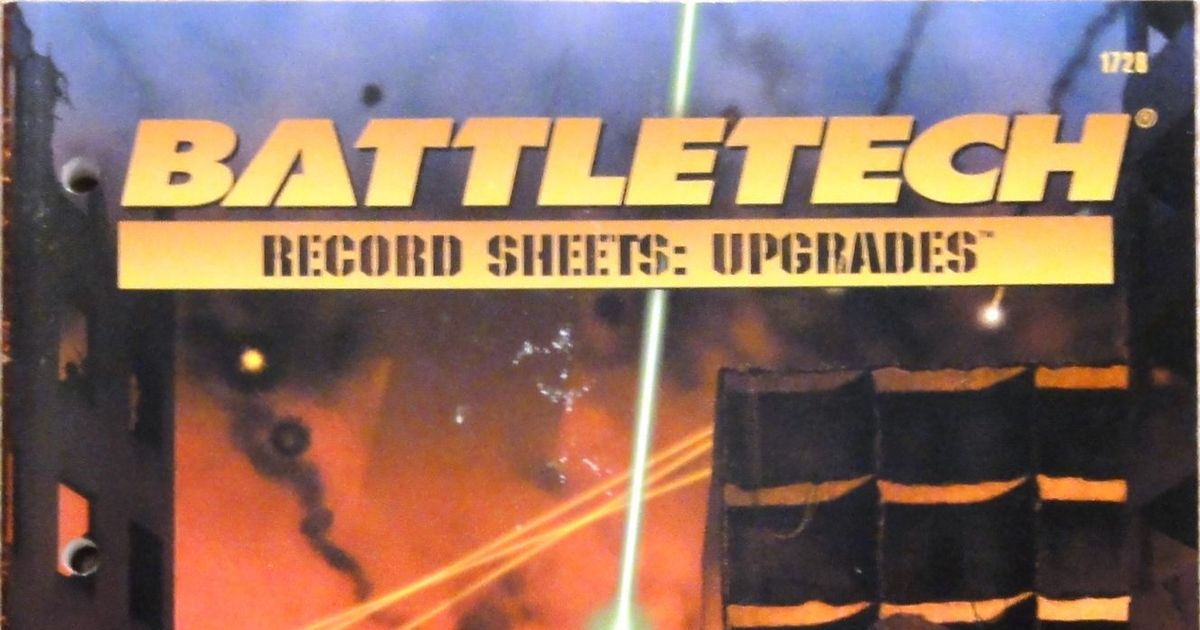 BattleTech: Record Sheets – Upgrades | Board Game Accessory | BoardGameGeek