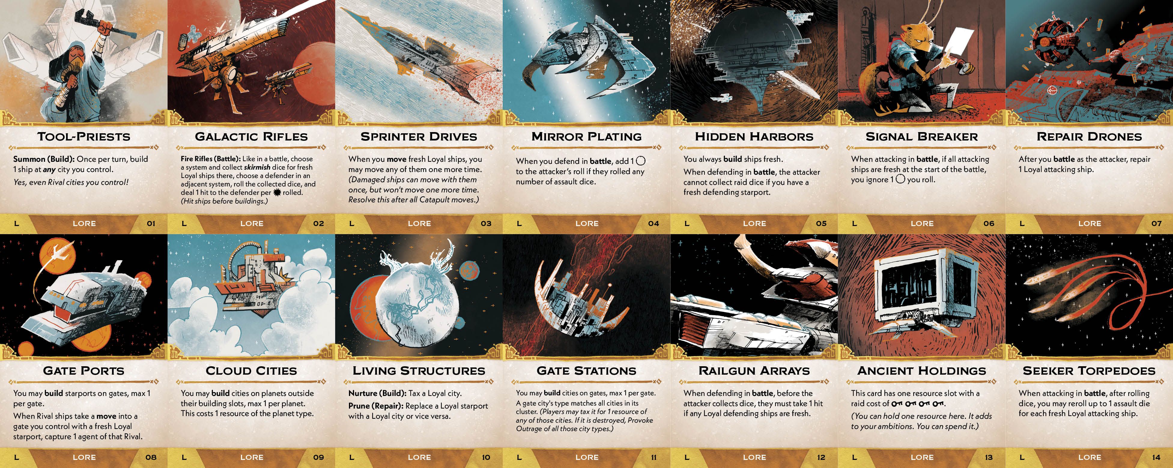 Things in the box | Arcs: Leaders and Lore Pack