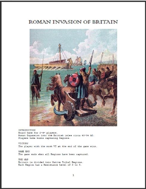 Roman Invasion of Britain | Board Game | BoardGameGeek