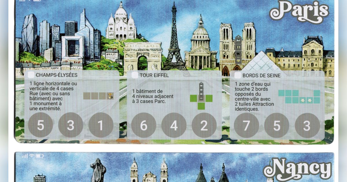 Cities: Paris/Nancy Promo | Board Game | BoardGameGeek