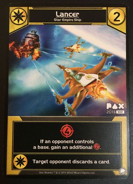 Star Realms: Lancer Alternate Art Promo Card | Board Game Accessory ...