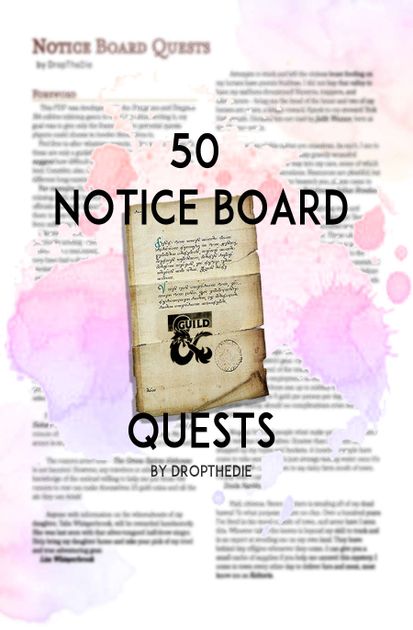 50 Notice Board Quests | RPG Item | RPGGeek