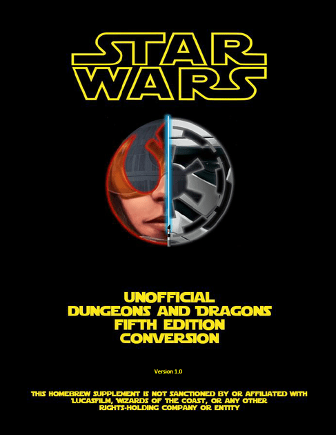 Star Wars Unofficial Dungeons and Dragons Fifth Edition Conversion | RPG Item | RPGGeek