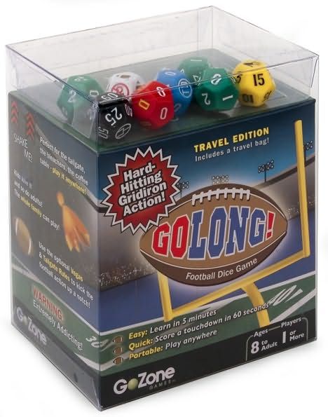 My first Review: Go Long Football Dice Game | GoLong Football Dice Game ...