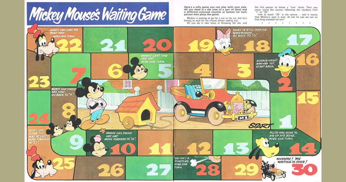 Mickey Mouse's Waiting Game | Board Game | BoardGameGeek