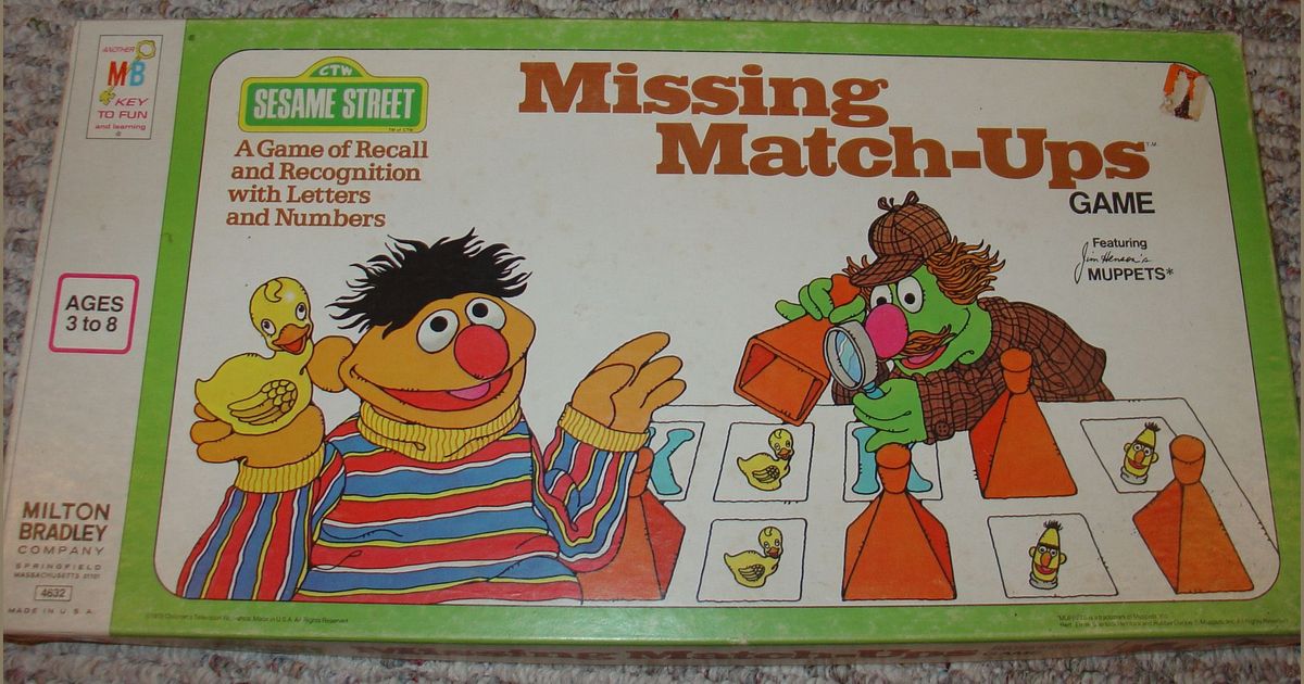 Missing Match-Ups: Sesame Street | Board Game | BoardGameGeek