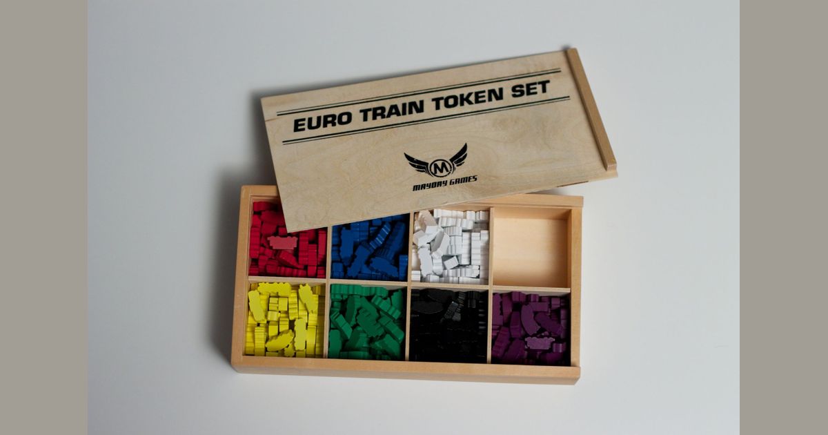 Miscellaneous: Premium Wooden Train Token Set | Board Game Accessory ...