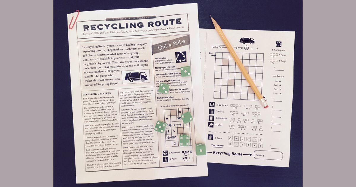 Recycling Route | Board Game | BoardGameGeek