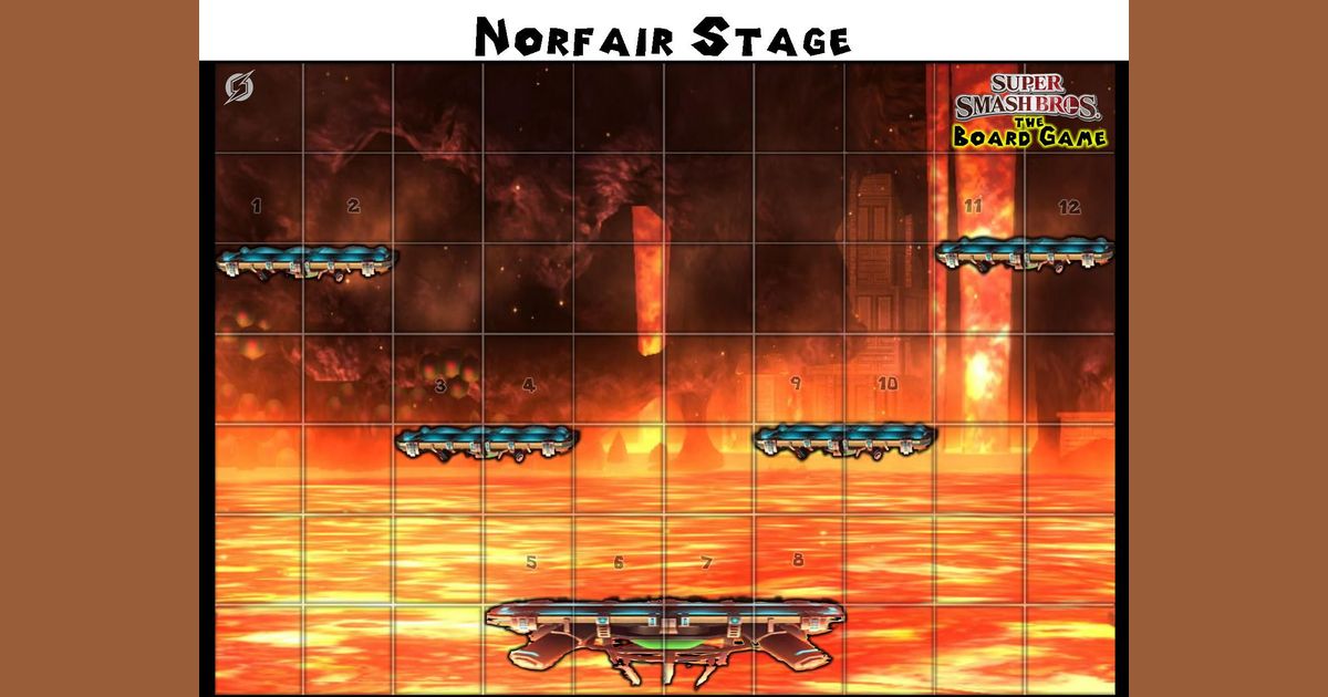 Norfair Stage and World Deck | Super Smash Bros Board Game ...