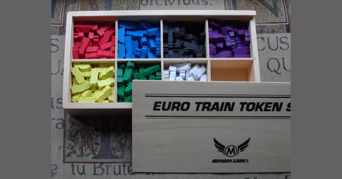 Miscellaneous: Wooden Train Token Set (50 Pack) | Board Game Accessory ...