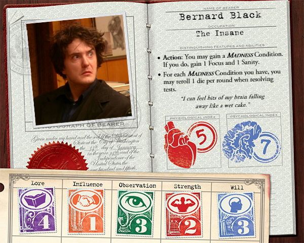 Custom investigator - Bernard Black | Eldritch Horror