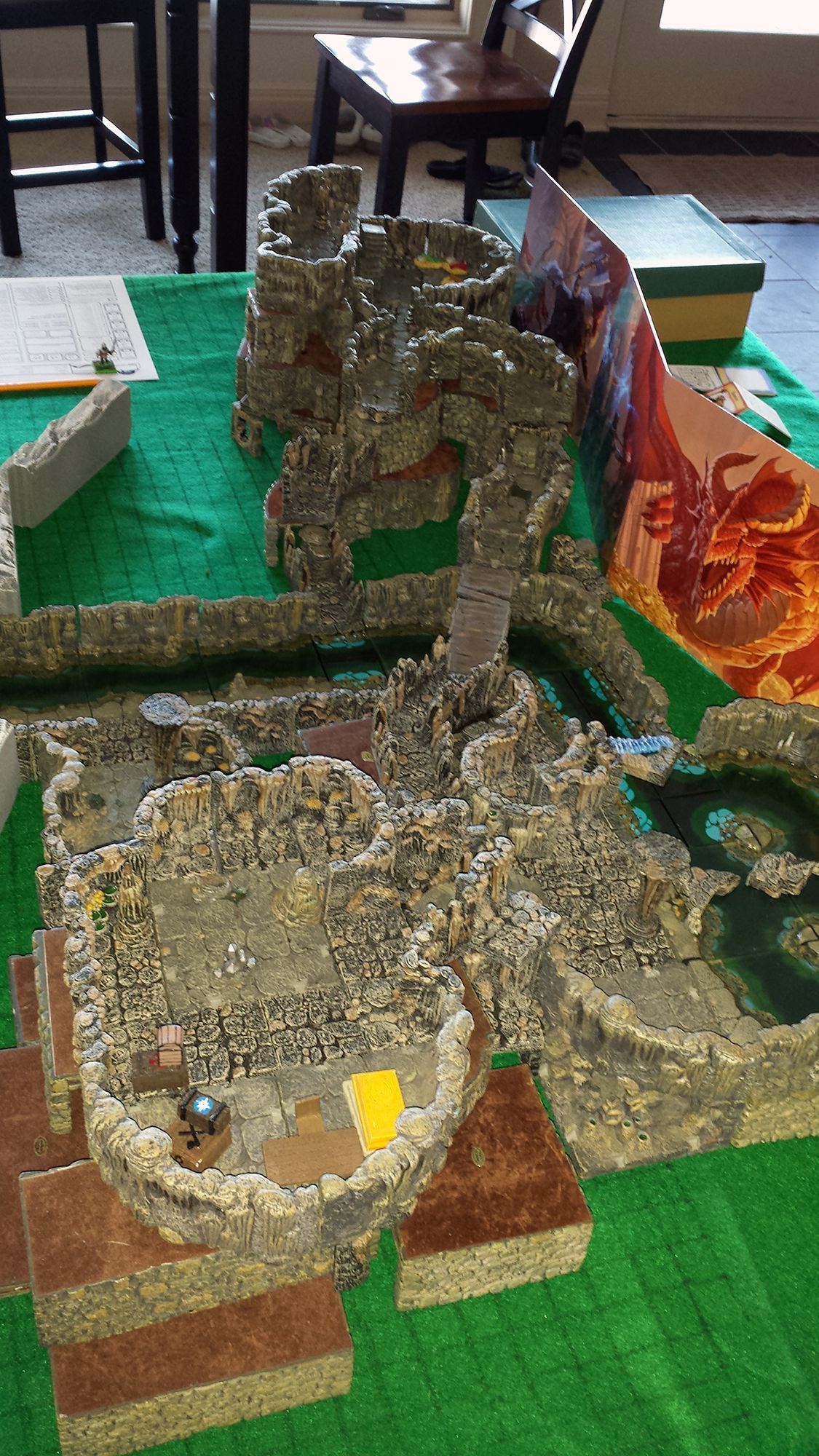 Cragmaw Hideout setup using Dwarven Forge tiles | Dungeons & Dragons ...