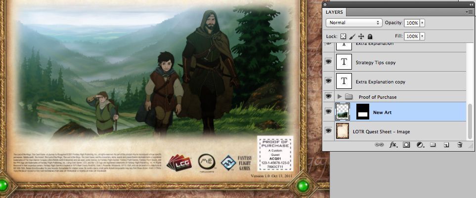 Quest Sheet Template - 300dpi PSD | The Lord of the Rings: The Card ...