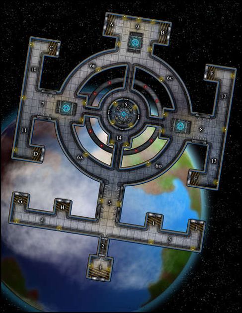 VTT Map Set 232: Orbital Starship Dock | RPG Item | RPGGeek