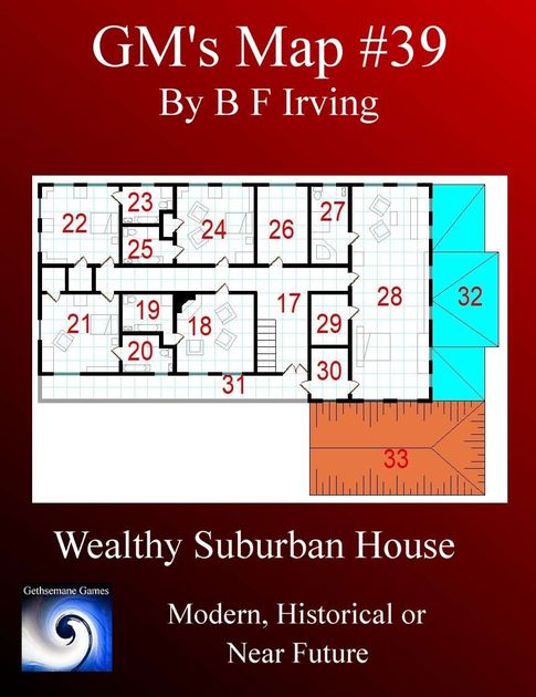 GM's Maps 39: Wealthy Suburban House | RPG Item | RPGGeek