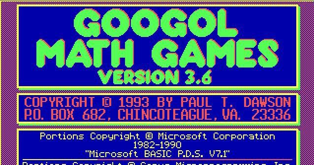 Googol Math Games | Video Game | VideoGameGeek