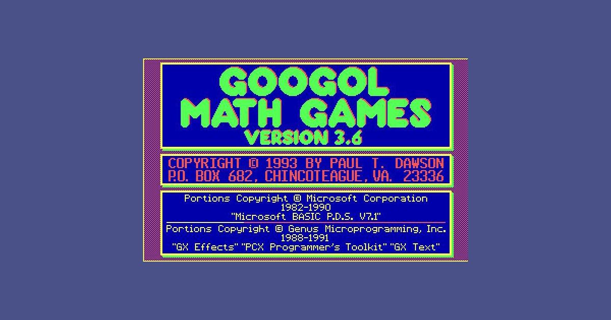 Googol Math Games | Video Game | VideoGameGeek