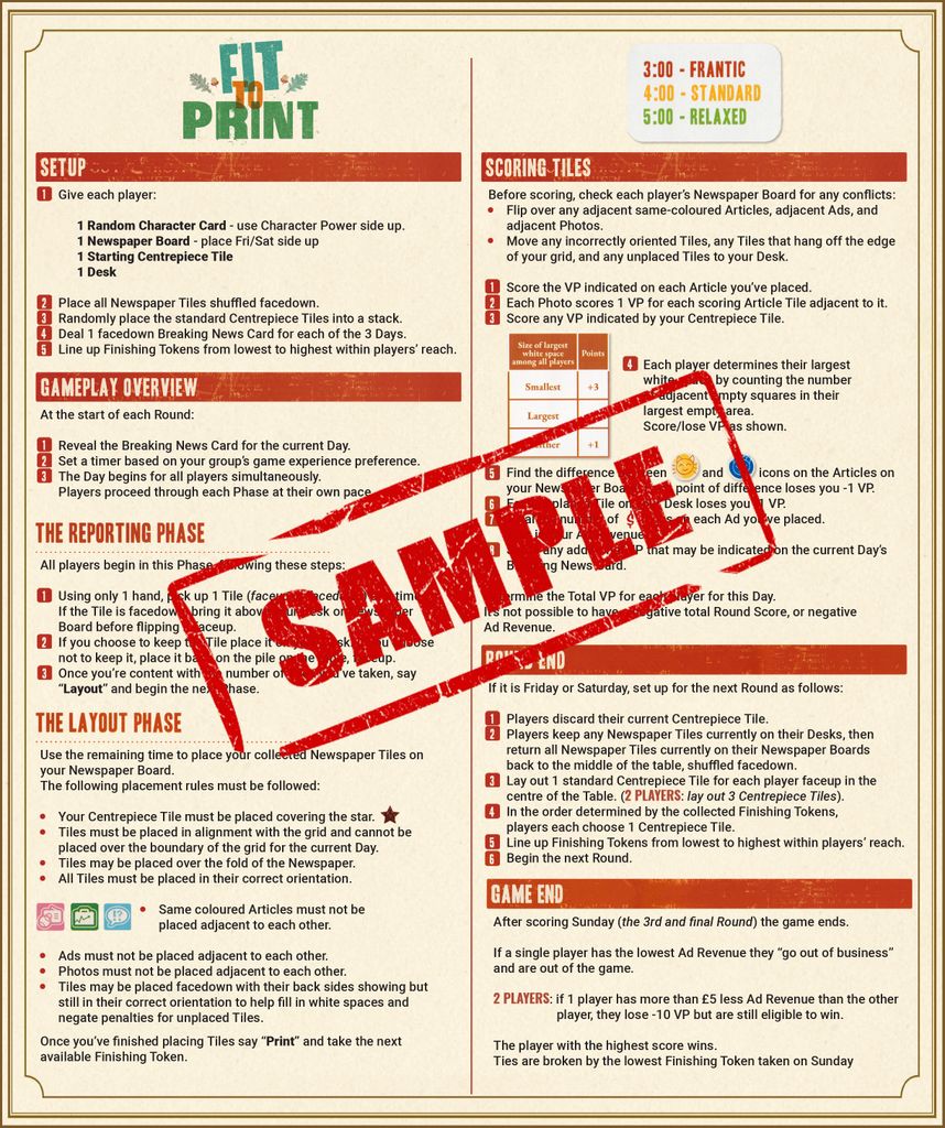 ACTION ANDY - FIT TO PRINT Complete Compact Rules V1 | Fit to Print