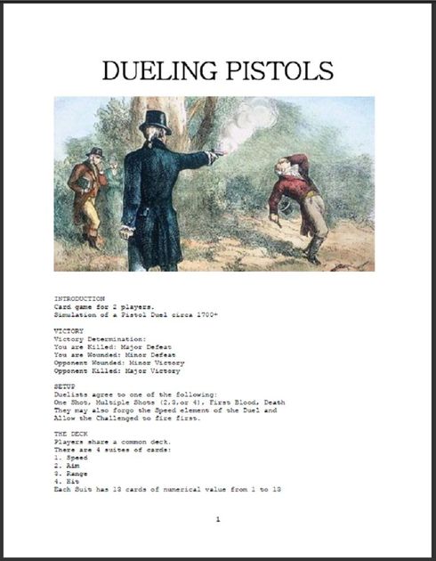 Dueling Pistols | Board Game | BoardGameGeek
