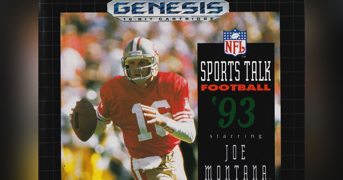 Sports Talk Football '93 Starring Joe Montana | Video Game | BoardGameGeek