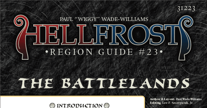 Hellfrost Region Guide #23: The Battlelands | RPG Item | RPGGeek