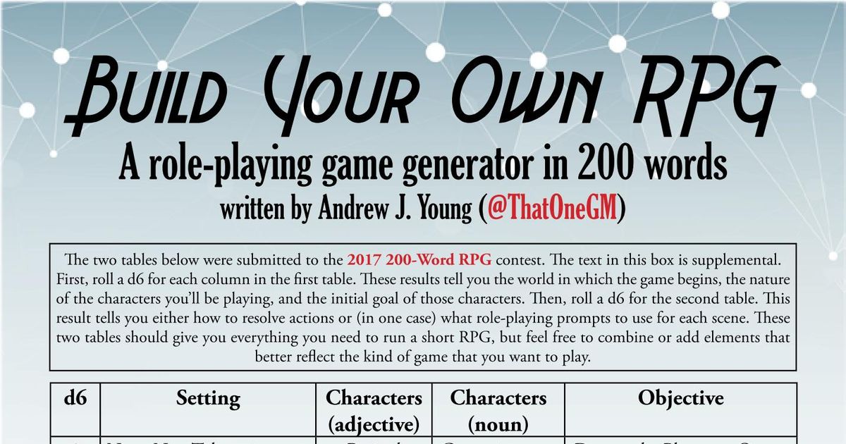 Build Your Own RPG | RPG Item | RPGGeek