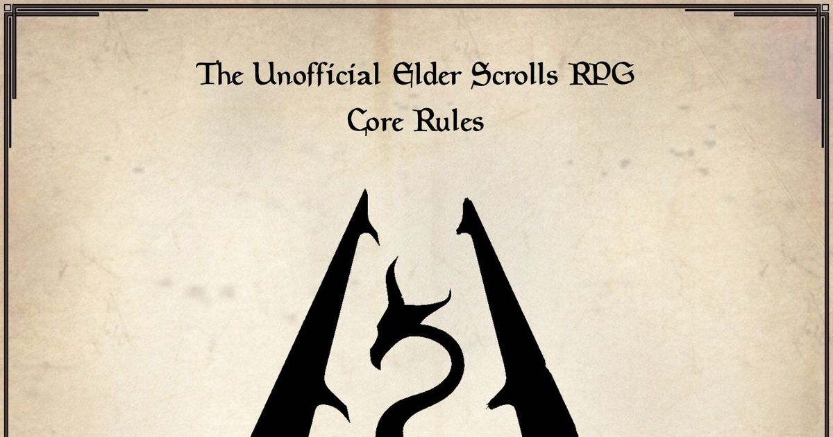 The Unofficial Elder Scrolls RPG Core Rules | RPG Item | RPGGeek