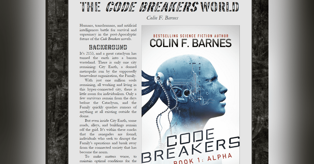 The Code Breakers World | RPG Item | RPGGeek