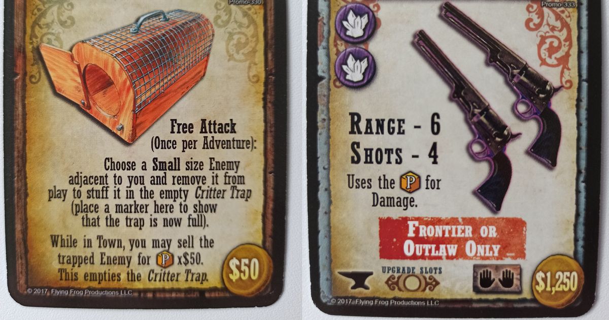 Shadows of Brimstone: DiceFest 2018 Promo Cards | Board Game ...