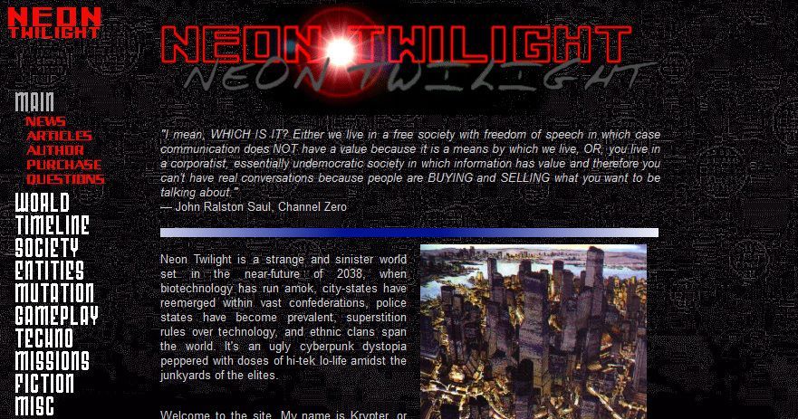 Neon Twilight | RPG Item | BoardGameGeek