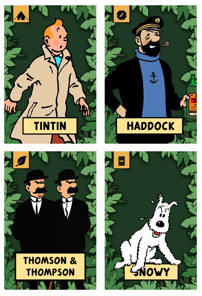 Custom Tintin Character Cards | The Lost Expedition