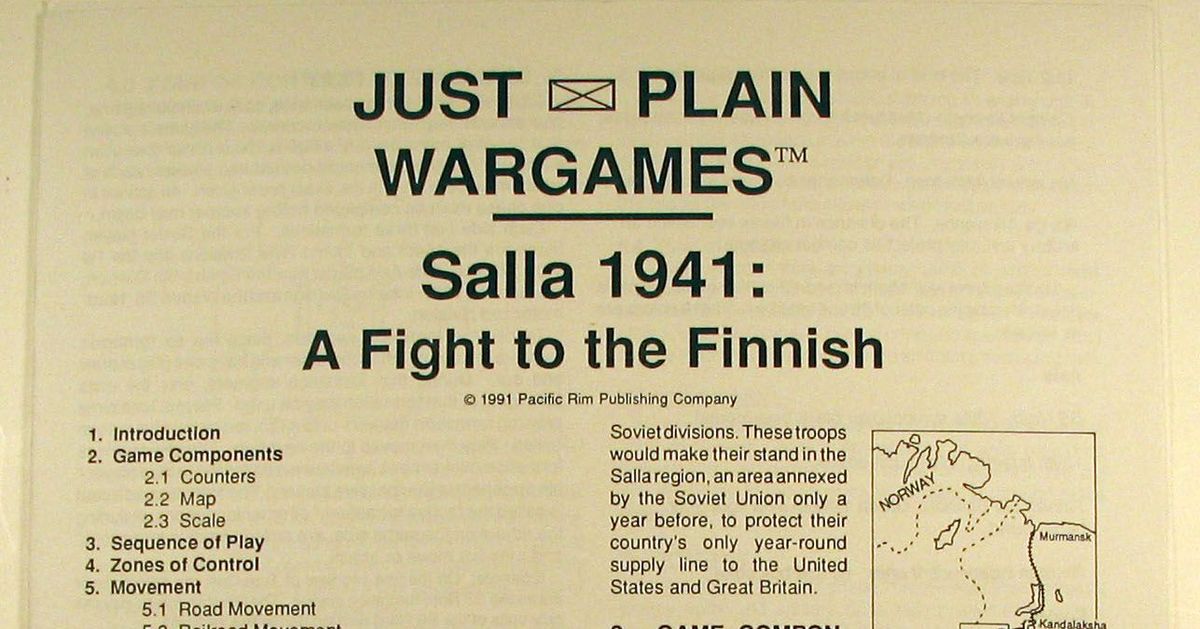 Salla 1941: A Fight to the Finnish | Board Game | BoardGameGeek