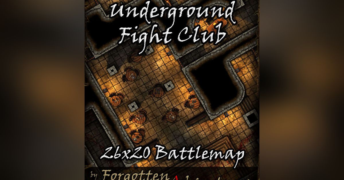 Underground Fight Club 26x20 Battlemap | RPG Item | RPGGeek