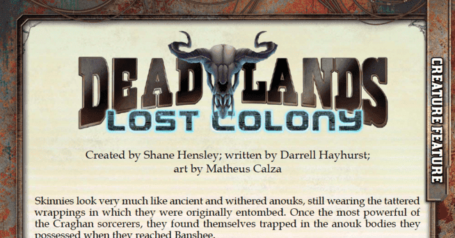 Deadlands: Lost Colony Creature Feature: Cullus | RPG Item | RPGGeek