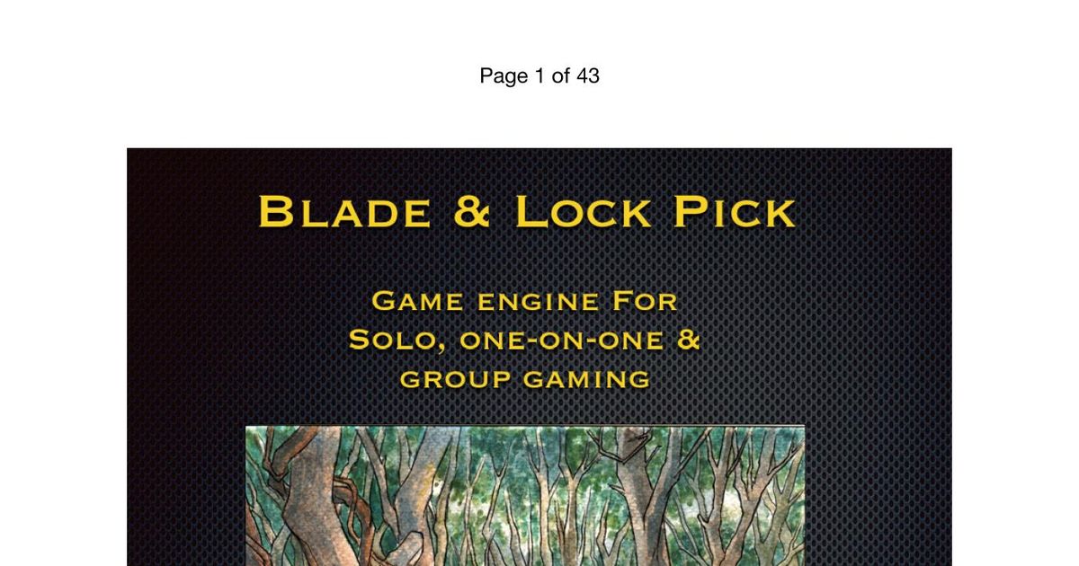 Blade & Lock Pick | RPG Item | RPGGeek