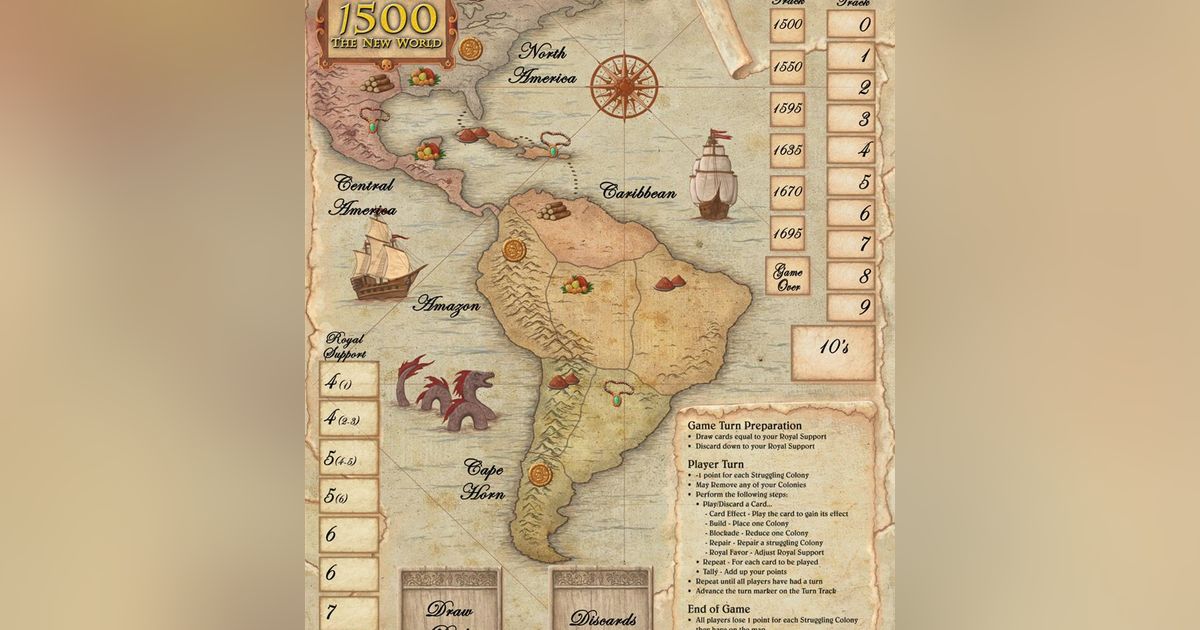 1500: The New World – Neoprene Mat | Board Game Accessory | BoardGameGeek