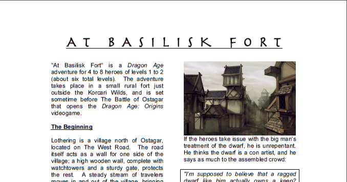 At Basilisk Fort | RPG Item | BoardGameGeek