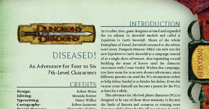 Diseased! | RPG Item | RPGGeek
