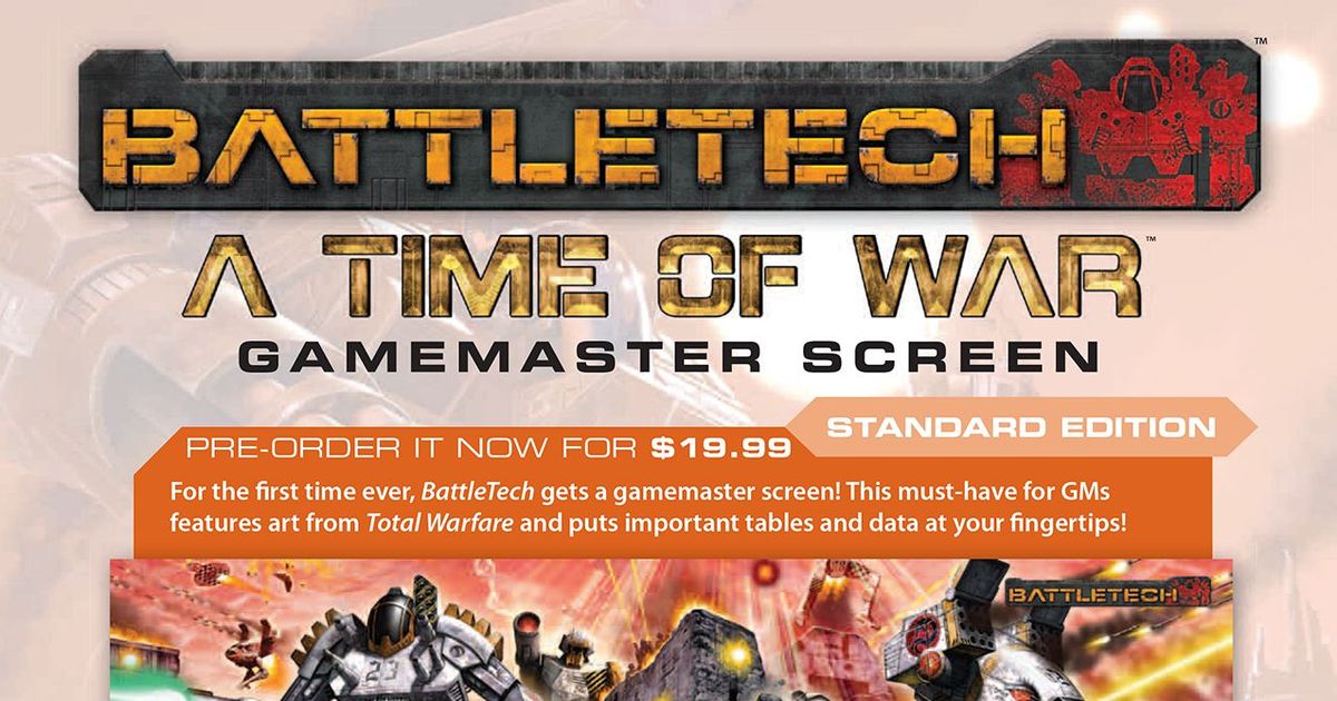 A Time of War GM Screen | RPG Item | RPGGeek