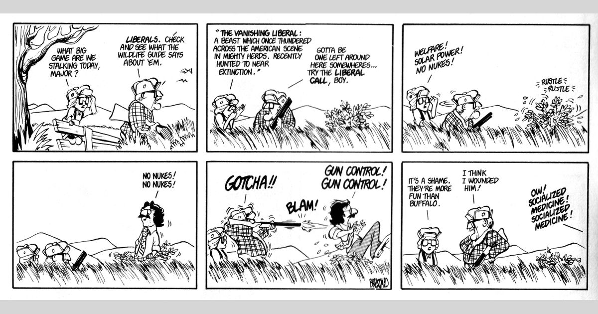 Bloom County 1982 - satire regarding the political mood of that time ...