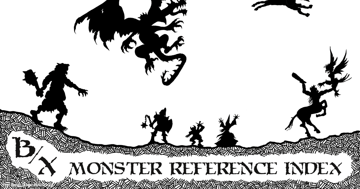 B/X Monster Reference Index | RPG Item | RPGGeek