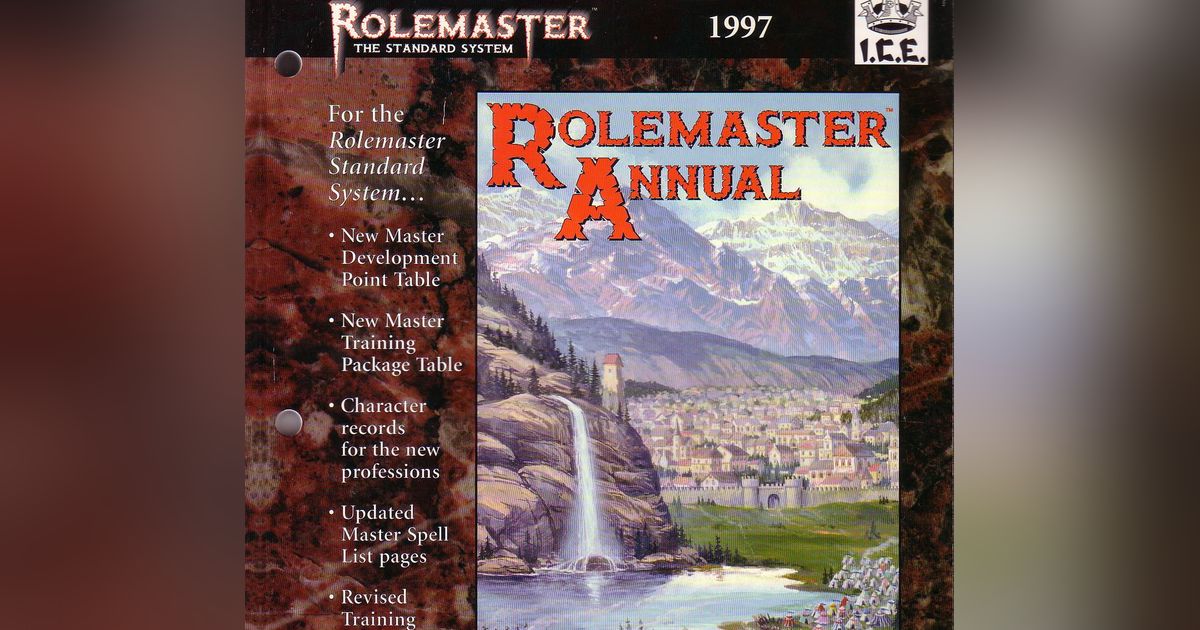 Rolemaster Annual 1997 (RMSS, 3rd Edition) | RPG Item | RPGGeek