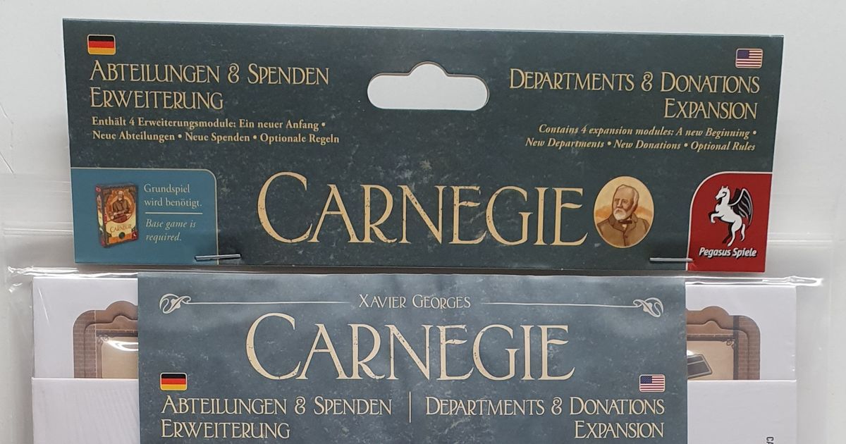 Carnegie: Departments and Donations Expansion | Board Game | BoardGameGeek