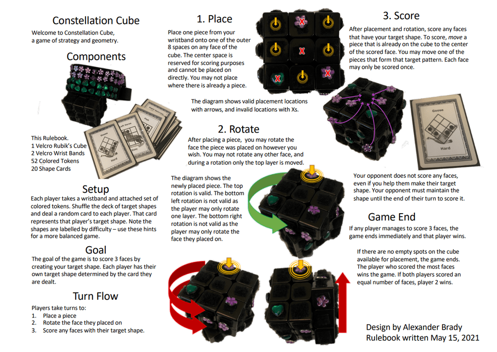 Constellation Cube - a game played on a Magic Cube | Abstract Games