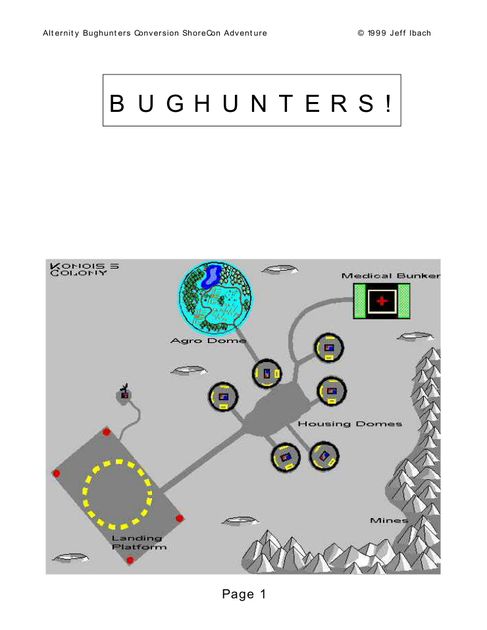 Alternity Bughunters Conversion ShoreCon Adventure | RPG Item | RPGGeek