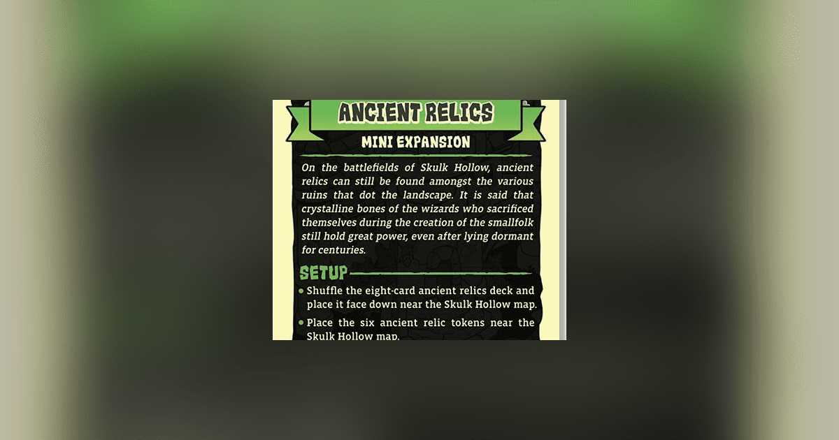 Skulk Hollow: Ancient Relics Mini-Expansion | Board Game | BoardGameGeek