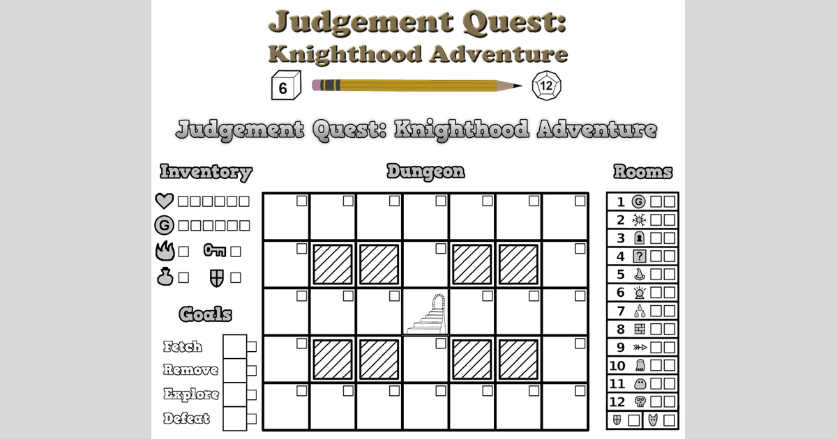 Print and Play: Judgement Quest: Knighthood Adventure | Juegos Roll ...