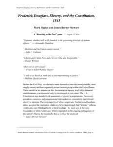 Frederick Douglass, Slavery, and the Constitution, 1845 | RPG Item ...