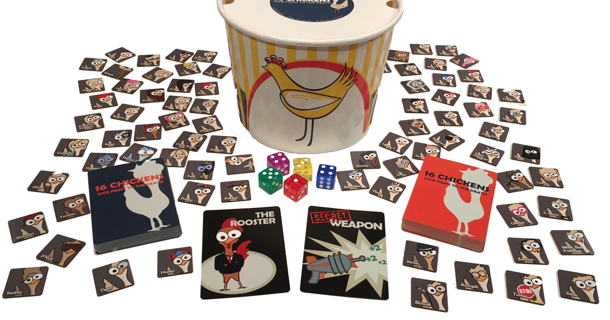 16 Chickens Dice Fight to the Death | Board Game | BoardGameGeek