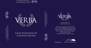 VERBA: Latin Expansion 4 – Latinitas Recens | Board Game | BoardGameGeek